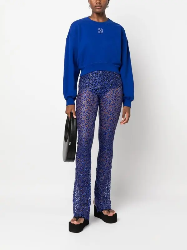 Coperni Corded-lace Flared Trousers