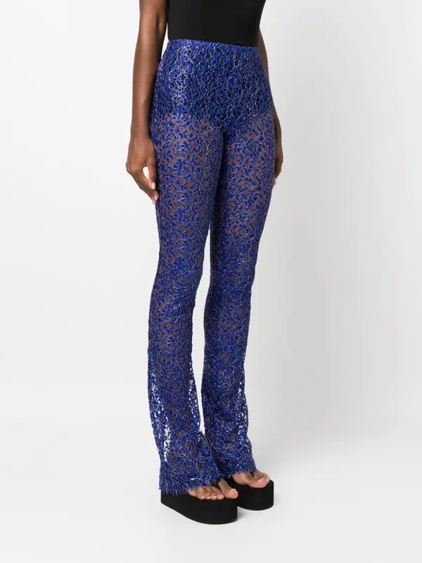Coperni Corded-lace Flared Trousers