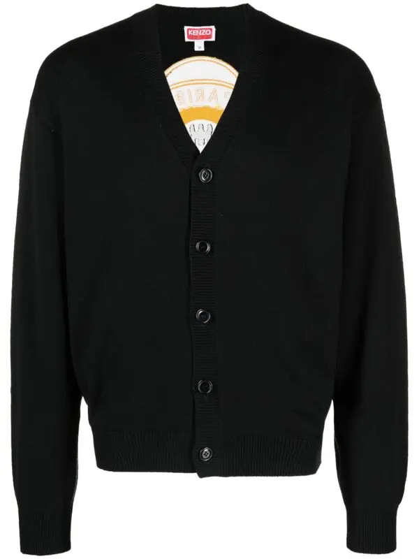 Kenzo Boke Flower-embroidery V-neck Cardigan
