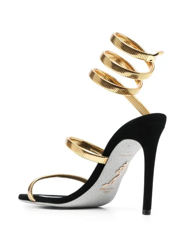 Rene Caovilla Juniper 110mm Coiled-strap Sandals - Gold