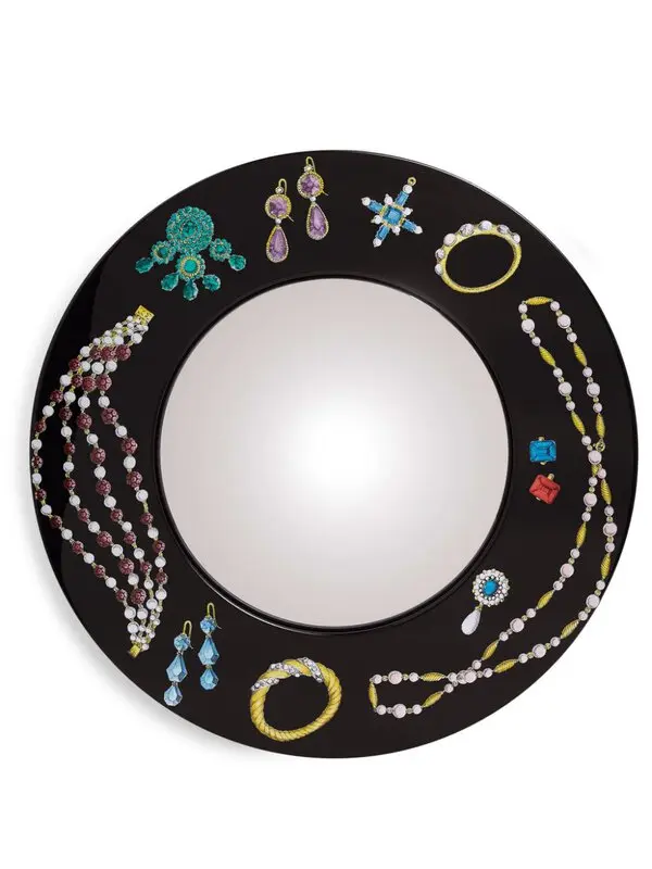 FORNASETTI Gioielli Gemstone-embellished Mirror - Black