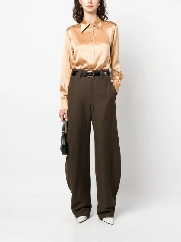 Dolce & Gabbana Satin Silk Shirt - Neutrals