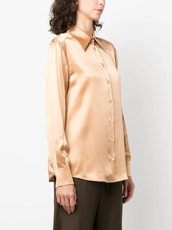 Dolce & Gabbana Satin Silk Shirt - Neutrals