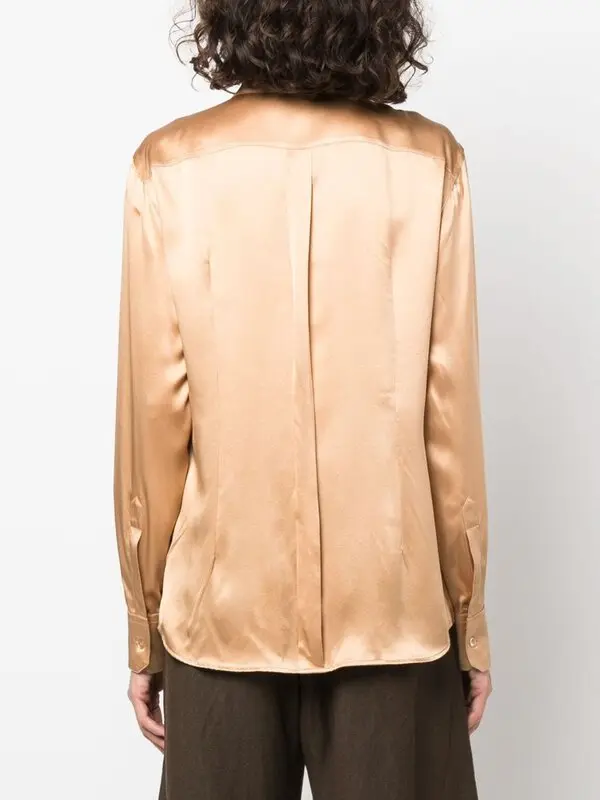 Dolce & Gabbana Satin Silk Shirt - Neutrals