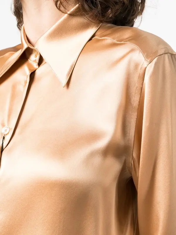 Dolce & Gabbana Satin Silk Shirt - Neutrals