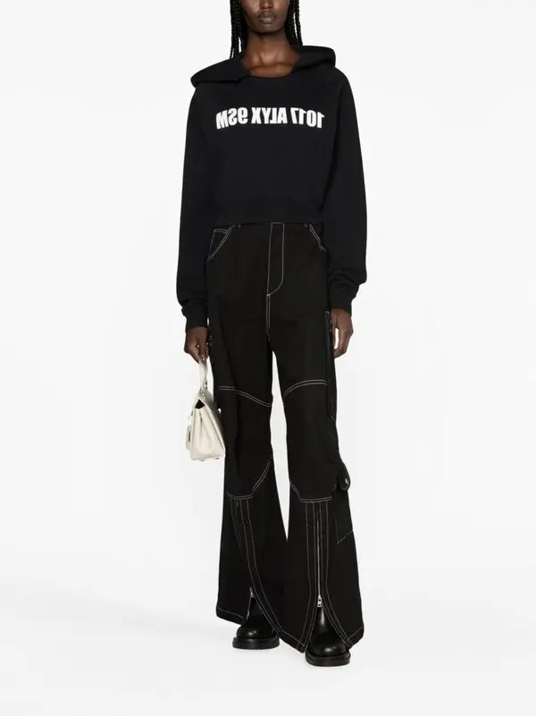 1017 Alyx 9sm Logo-print Cropped Hoodie