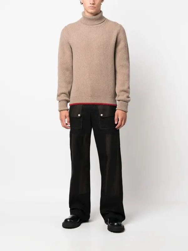 FAY Roll-neck Ribbed Jumper