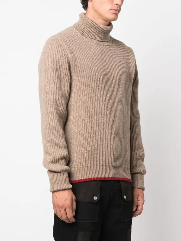 FAY Roll-neck Ribbed Jumper