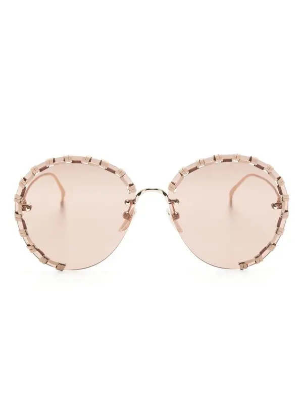 Chloé Idora Round-frame Sunglasses - Gold