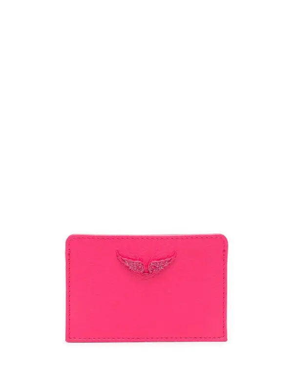 Zadig&Voltaire Zv Pass Logo-plaque Leather Cardholder - Pink