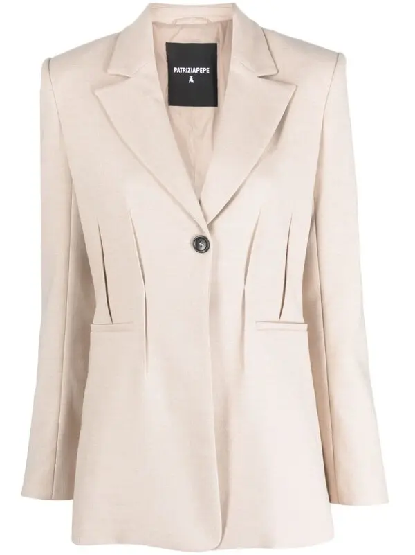 Patrizia Pepe Single-breasted Canvas Blazer