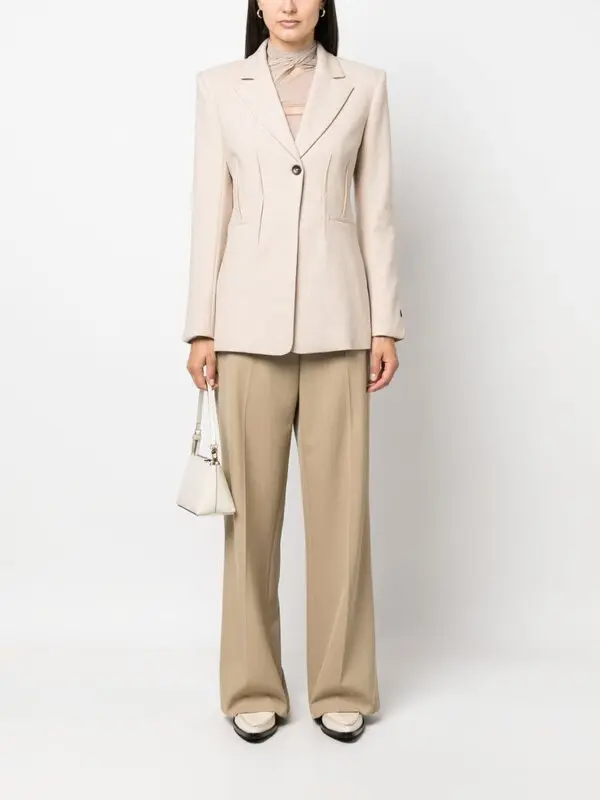 Patrizia Pepe Single-breasted Canvas Blazer