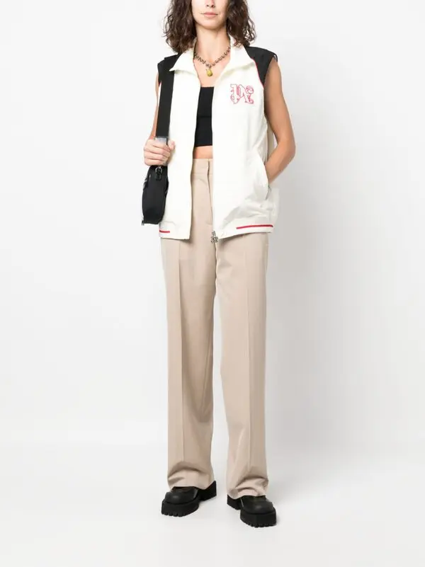 Palm Angels Crochet-stripe Cotton Trousers