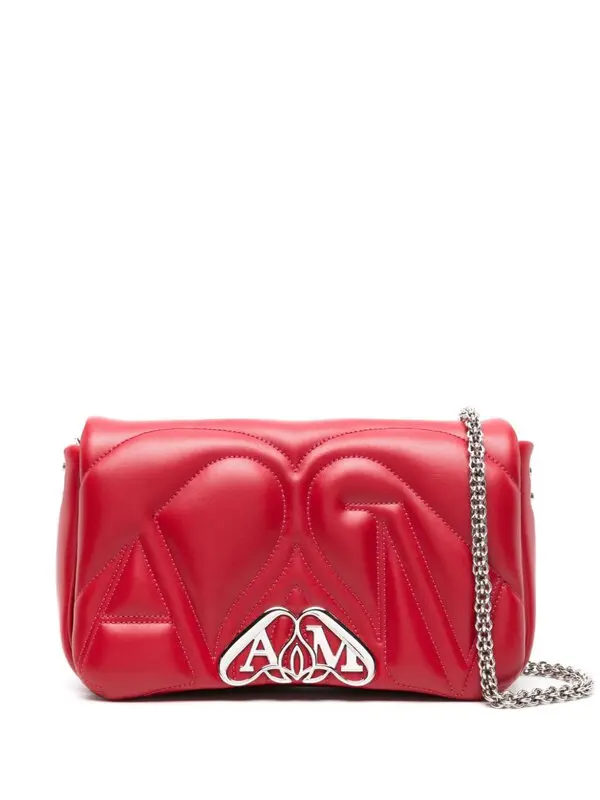 Alexander McQueen Small Seal Clutch Bag - Red