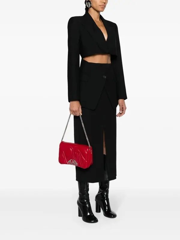 Alexander McQueen Small Seal Clutch Bag - Red