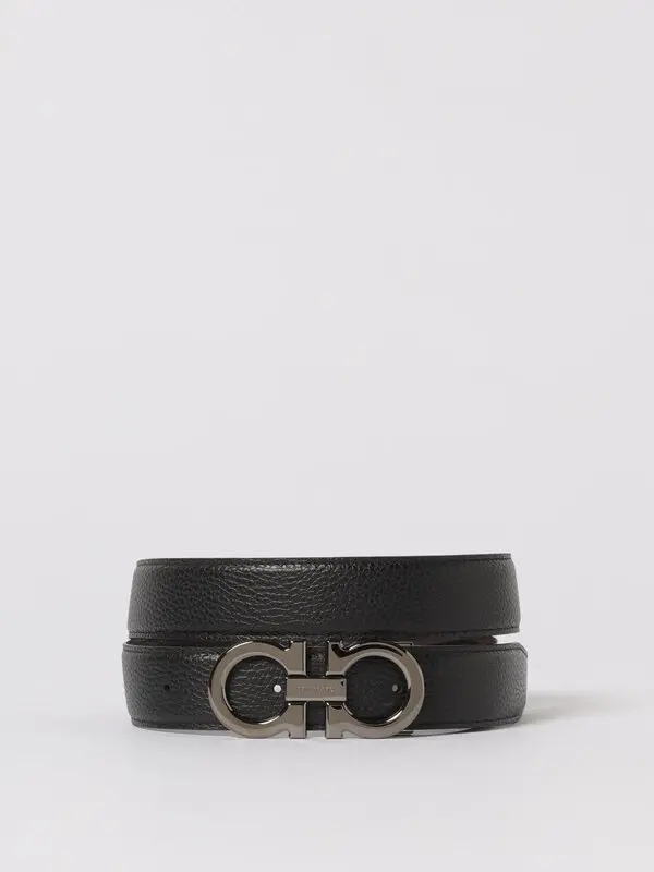 FERRAGAMO Leather Belt - Black