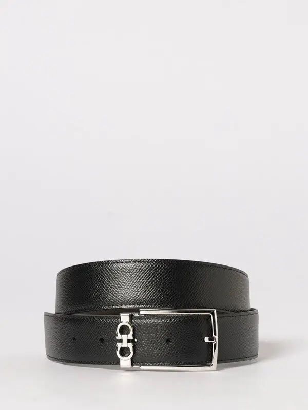 FERRAGAMO Leather Belt - Black