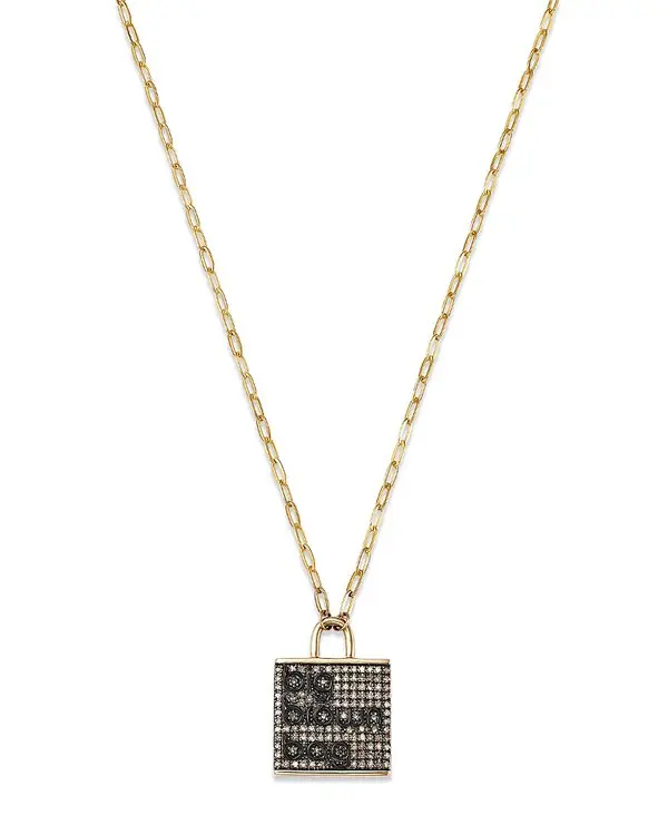 Bloomingdale'S Champagne Diamond Pendant Necklace - Brown/gold
