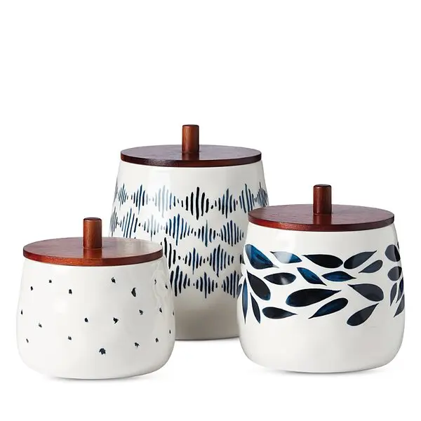 LENOX Blue Bay 3-piece Canister Set - White