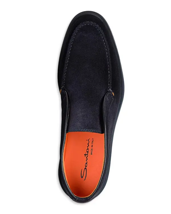 Santoni Detroit Laceless Slip-on Chukka Boots - Blue