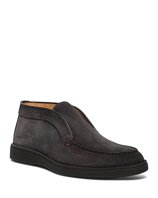 Santoni Detroit Laceless Slip-on Chukka Boots - Grey