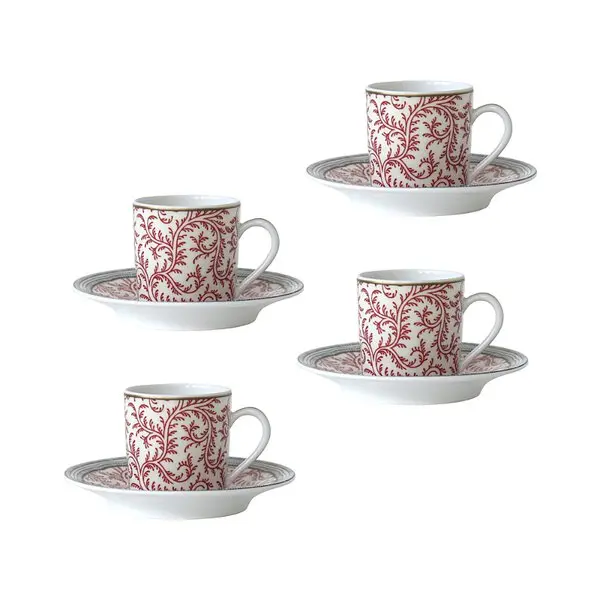 Bernardaud Braquenie Espresso Cup & Saucer, Set Of 4 - Multi