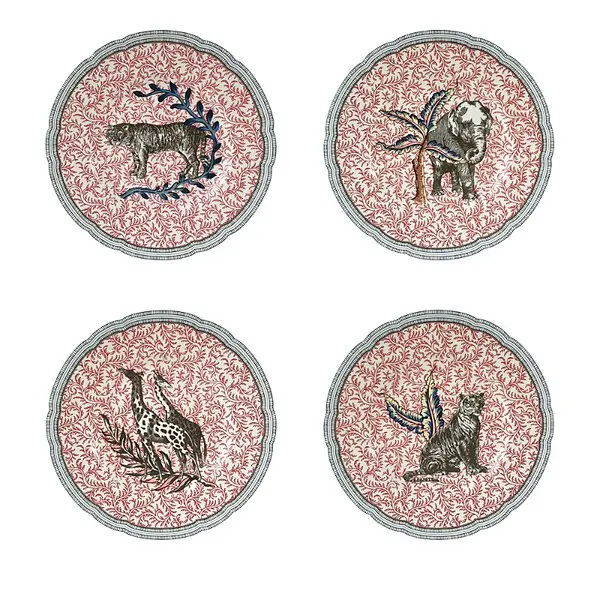 Bernardaud Braquenie Assorted Salad Plates, Set Of 4 - Multi