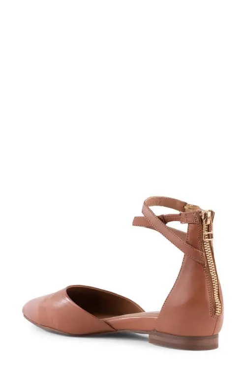 Seychelles Ankle Strap D'orsay Pointed Toe Flat - Tan