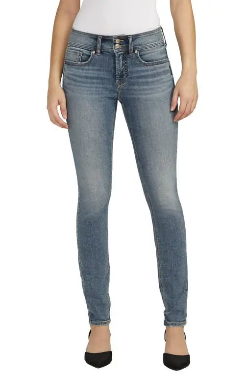 SILVER JEANS CO. Suki Curvy Mid-rise Skinny Jeans - Indigo