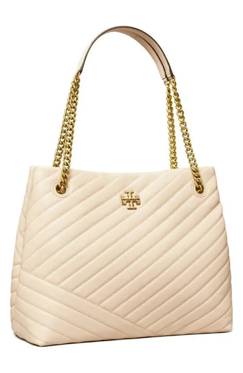 Tory Burch Kira Chevron Tote New Cream 30% Off Editorialist