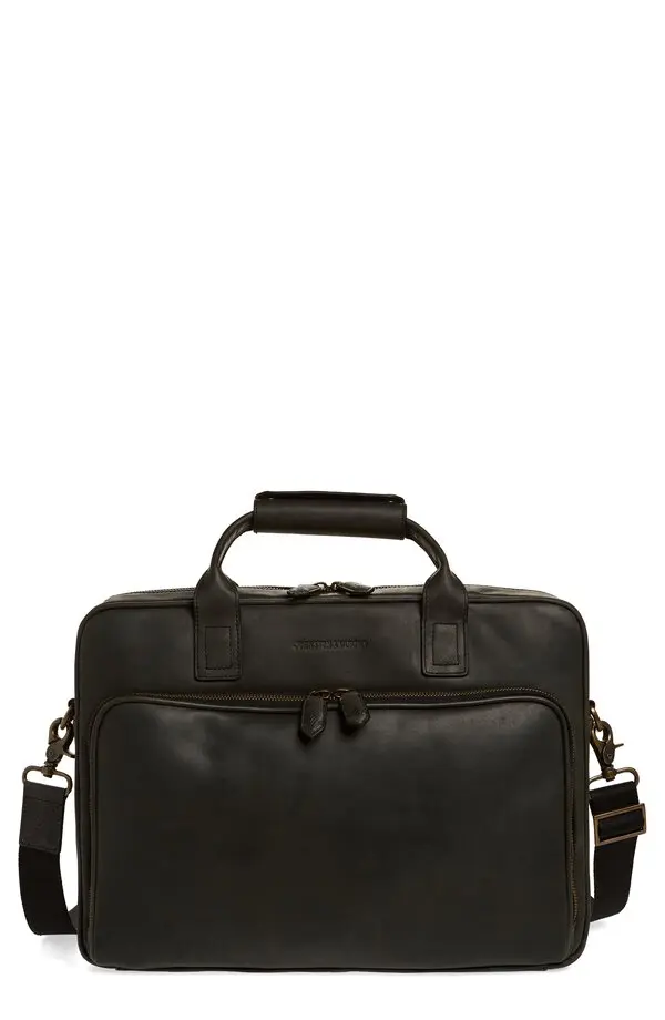 Johnston & Murphy Rhodes Leather Briefcase - Tan