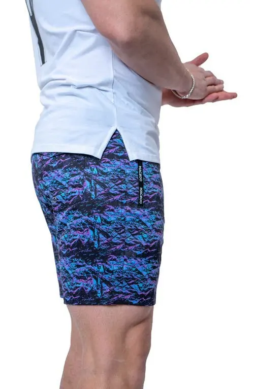 MACEOO Swim Lion Purple Texture Swim Trunks - Black
