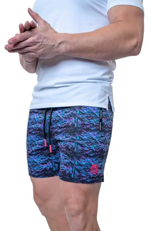 MACEOO Swim Lion Purple Texture Swim Trunks - Black