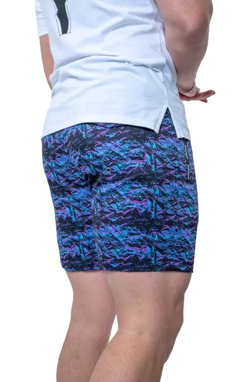 MACEOO Swim Lion Purple Texture Swim Trunks - Black