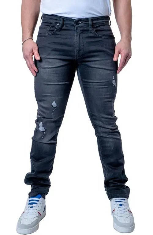 MACEOO Tipped Athletic Fit Stretch Jeans