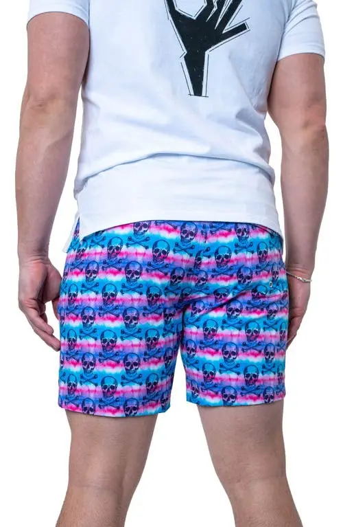 MACEOO Swim Lion Tie Dye Skull Swim Trunks