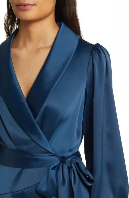 Vince Camuto Shawl Collar Satin Dress