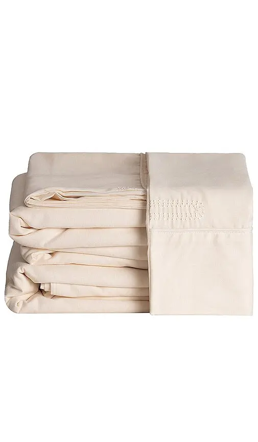 ETTITUDE Queen Linen+ Sheet Set In Cream - Stone