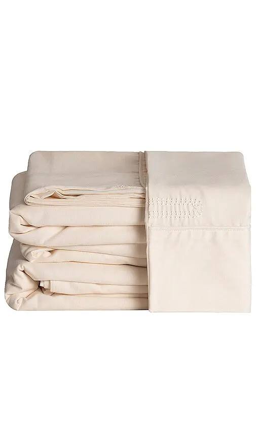 ETTITUDE Cal King Linen+ Sheet Set In Cream - Stone