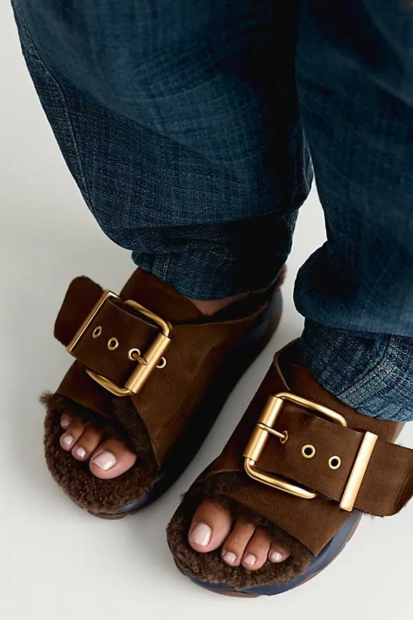 4CCCCEES Mellow Shearling Slides