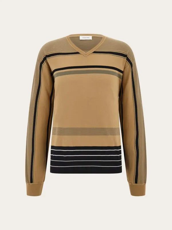 FERRAGAMO V-neck Sweater - Multicolor