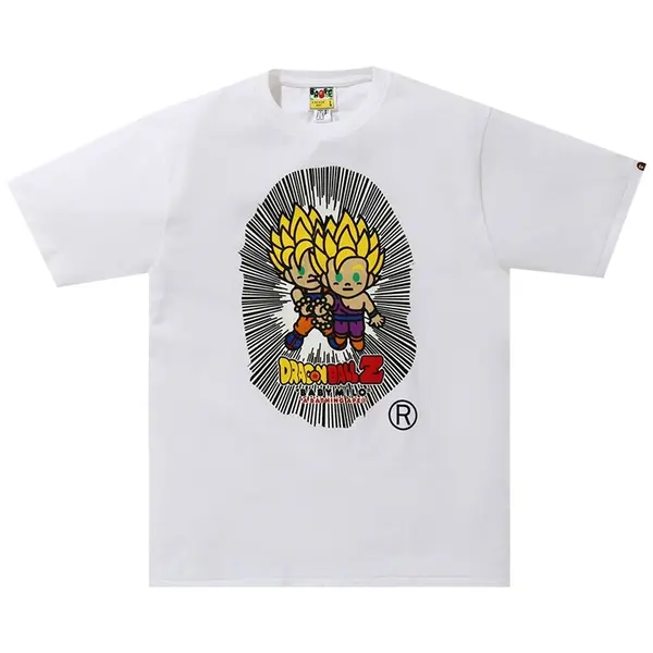 A BATHING APE X Dragon Ball Z Baby Milo Big Ape Tee - White