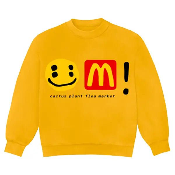 CACTUS PLANT FLEA MARKET X Mcdonald's Icons! Crewneck - Yellow