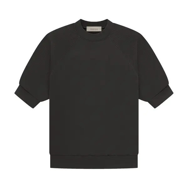 Fear Of God Short-sleeve Waffle Sweatshirt - Black