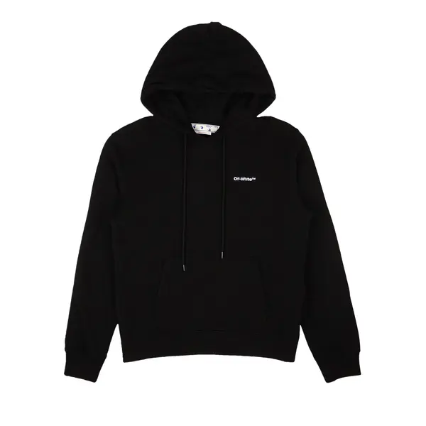 Off-White Wave Outline Diag Slim Hoodie - Black
