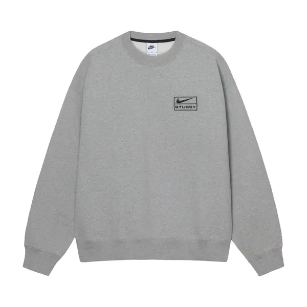 StÜssy X Nike Fleece Crew 'dark Heather - Grey