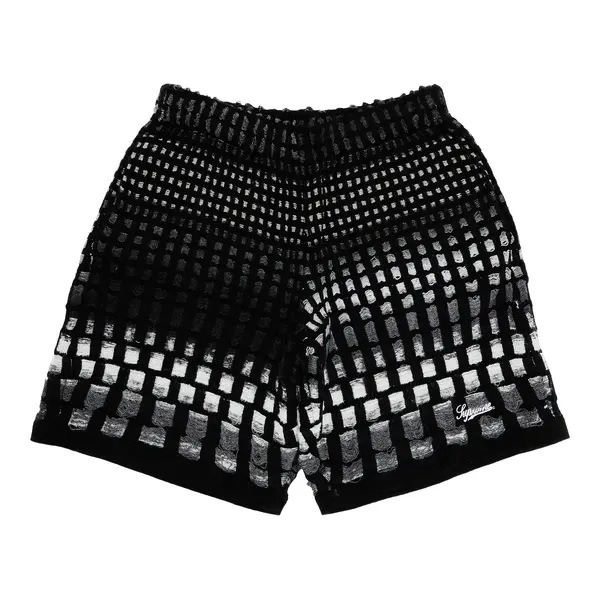 Supreme Gradient Grid Knit Short - Black