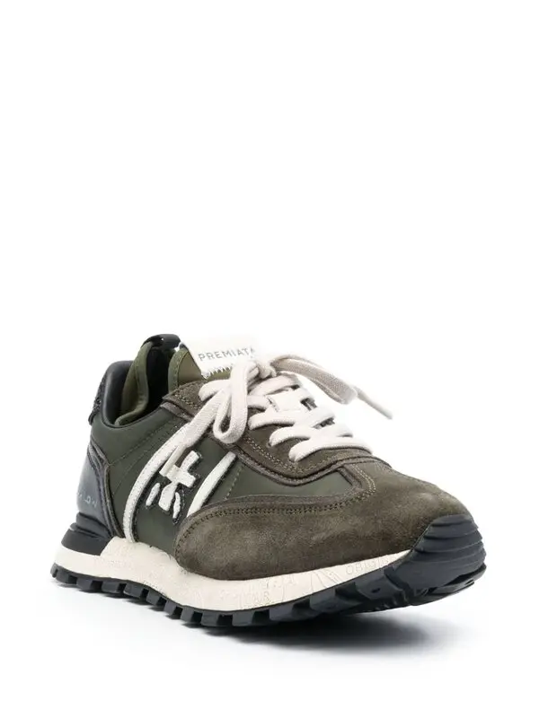 Premiata John Low Logo-patch Sneakers - Green