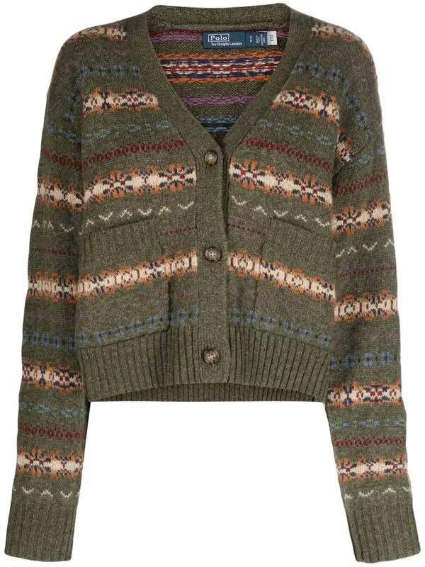 Polo Ralph Lauren Fair Isle Wool-cashmere Cardigan - Green