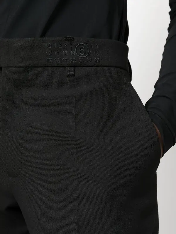 MAISON MARGIELA Straight-leg Tailored Trousers With Signature Numbers Motif